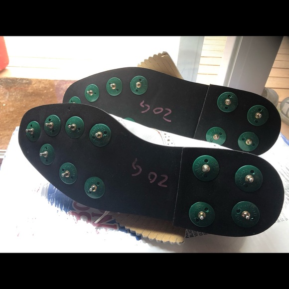 FootJoy | Shoes | Footjoy Soft Joy Ii Mens White Leather Golf Shoes ...